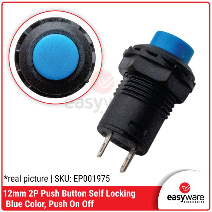 Jual Push Button 12mm Self Locking Push On Off Tombol Saklar 12mm ...