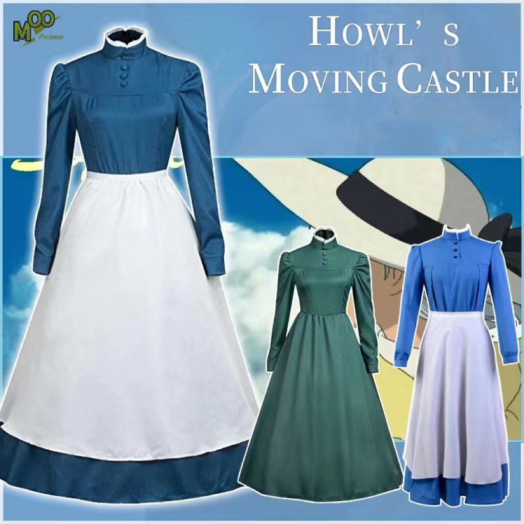 Jual Howl's Moving Castle cosplay costume Sophie cosplay dress ...