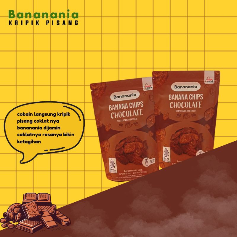 Jual Bananania Banana Chips Chocolate 105gr | Shopee Indonesia