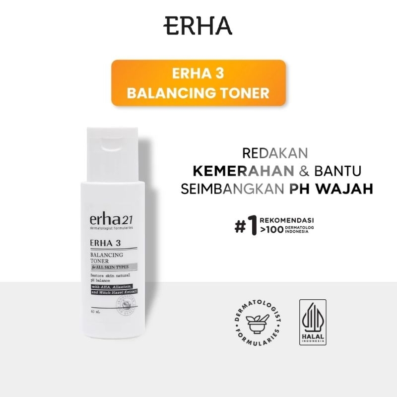 Jual ERHA 21 DF Erha 3 Balancing Toner For All Skin Types 60ml | Shopee ...