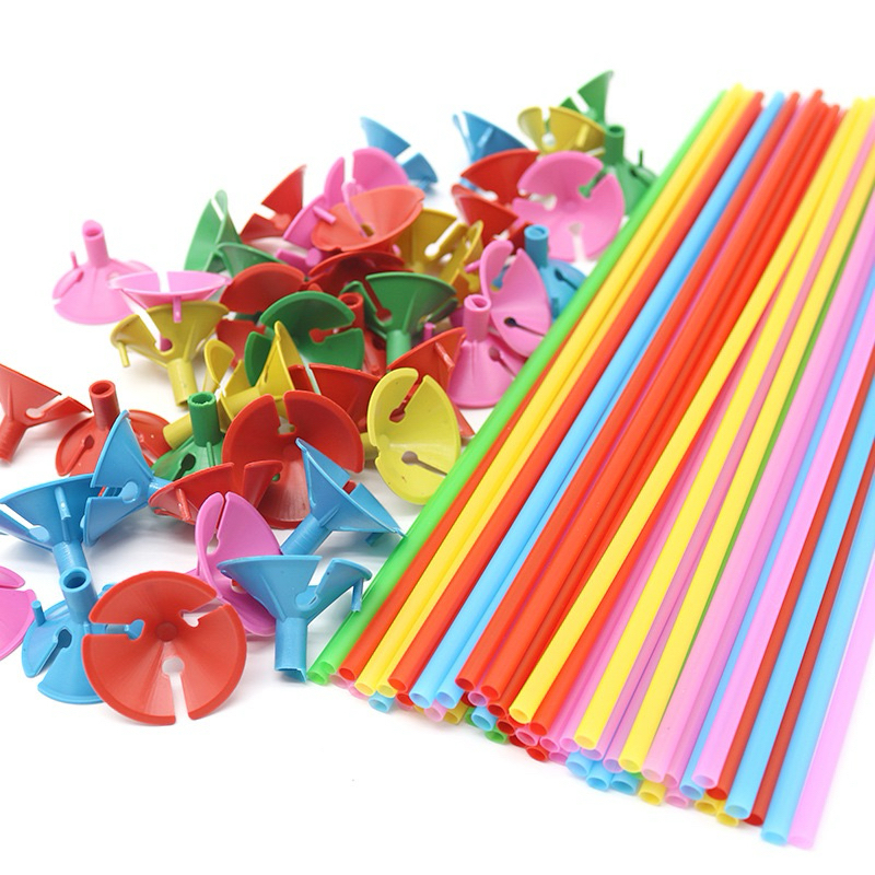 Jual [ 1 pcs ] 40cm Stik Balon besar Set 1 pcs / Tangkai balon set ...