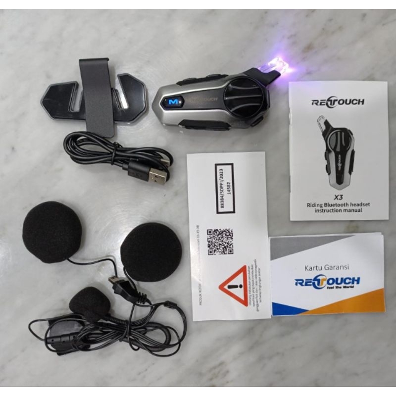Jual BLOUTH INTERCOM HELM X3 RETOUCH/ MIC HELM DANA PELAJAR | Shopee ...