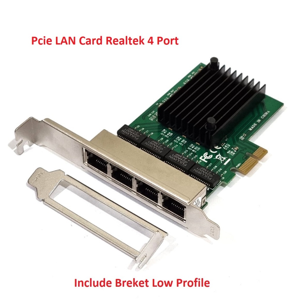 Jual LAN Card 4 Port PCIE Realtek Gigabit Lan Ethernet Quad Port High ...