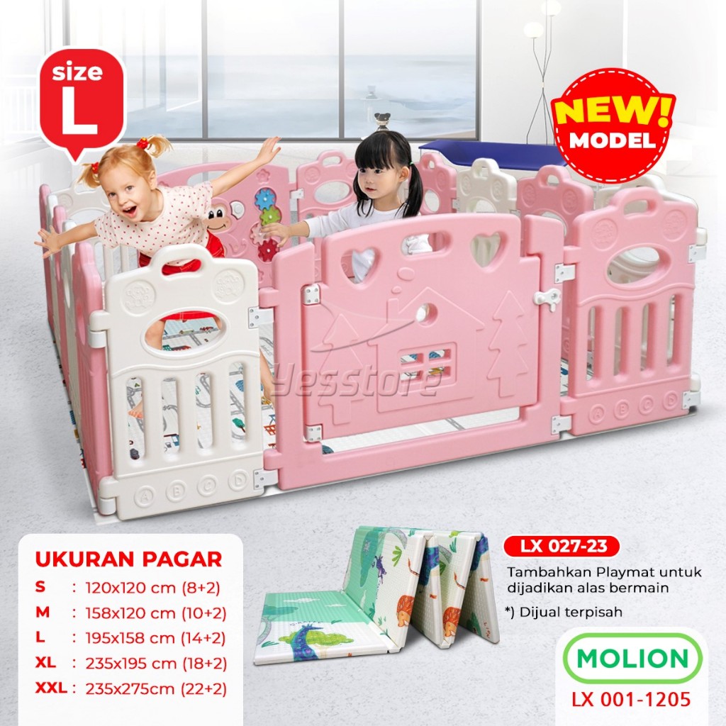 Jual MOLION Pagar Bayi Pagar Anak Babyfence Pagar Mainan Anak Pagar ...