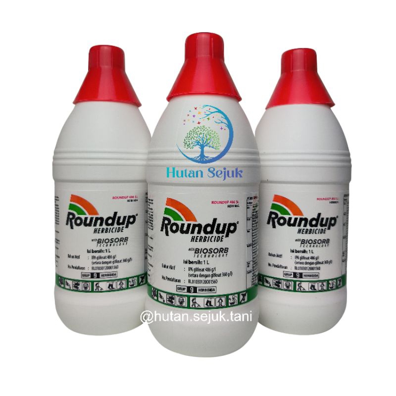 Jual Roundup 486 SL Herbisida Obat Pembasmi Rumput Liar 1 Liter ...