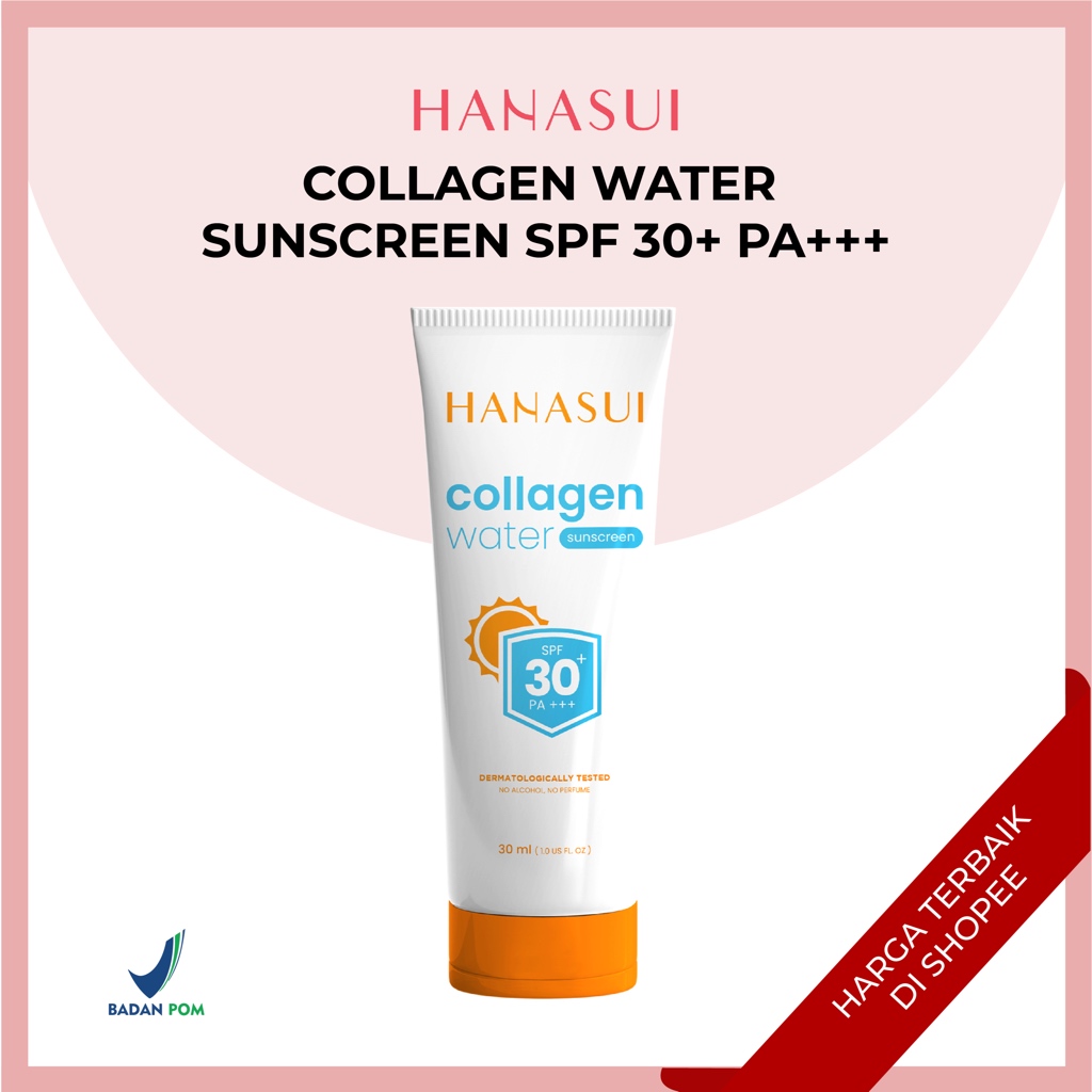 Jual HANASUI Collagen Water Sunscreen SPF50 | SPF30 PA++++ UV - 50mL | Shopee Indonesia