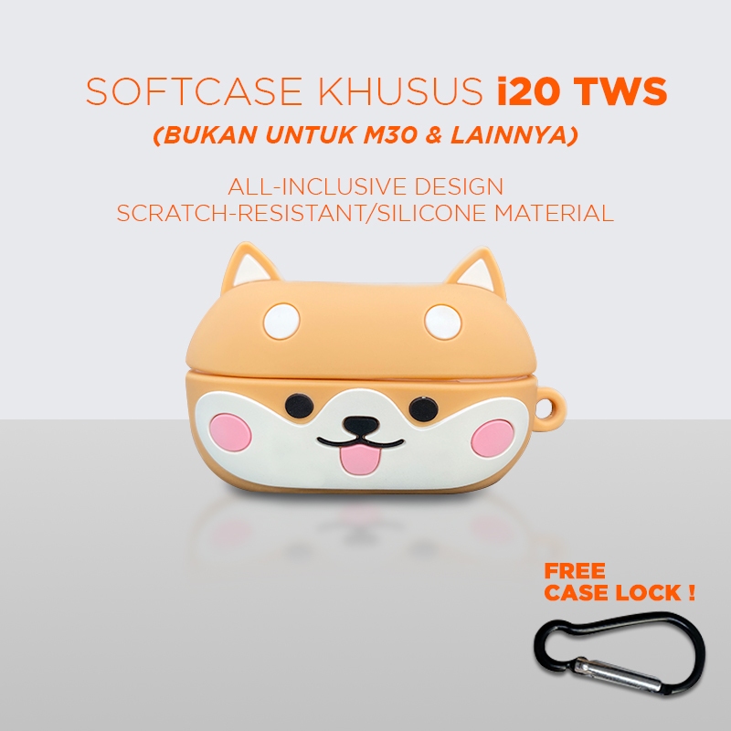 Jual KINGLUCKY i20 Earphone Case Lucu bahan Silicon Tebal | TWS ...
