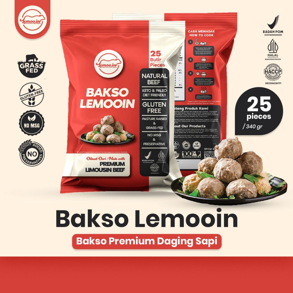 Jual Bakso Daging Sapi Premium | Non MSG Gluten Free - Bakso Lemooin ...