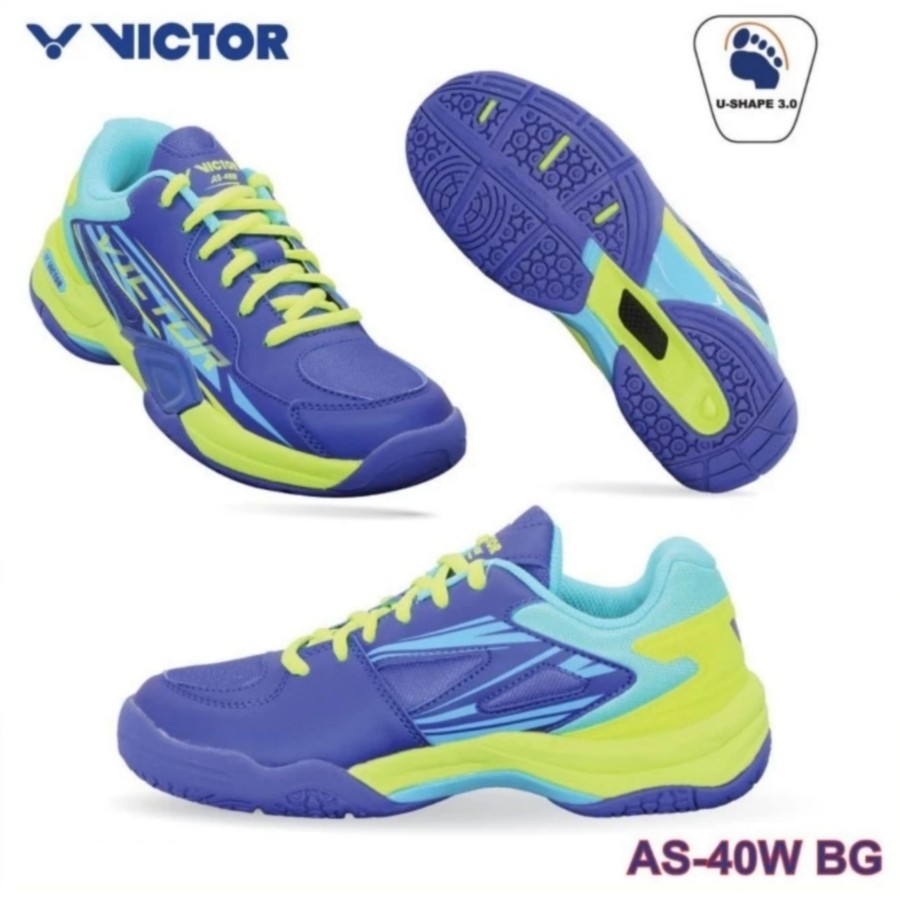 Jual New Sepatu Badminton Victor AS-40 / AS40 / AS 40 W Wide BG ...