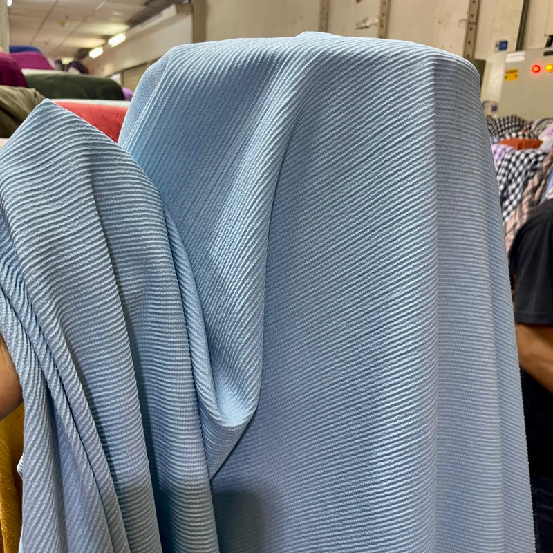 Jual kain crinkle plets/crinkle plisket Lidi/TIERA KNIT (harga 0.5mtr ...