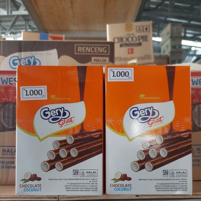 Jual Gery Salut Roll Coklat Kelapa 20pcs/box | Shopee Indonesia