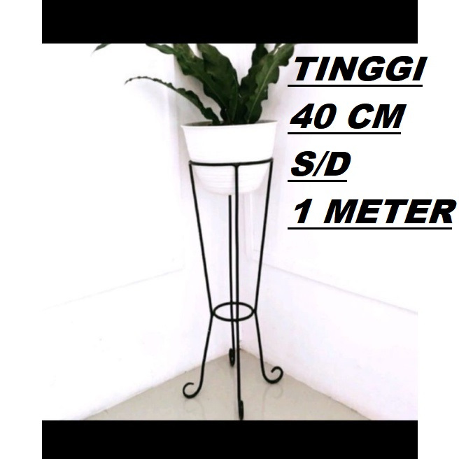 Jual TINGGI 1 METER/POT BUNGA BESI/STANDING PLANTER DIAMETER 20CM ...
