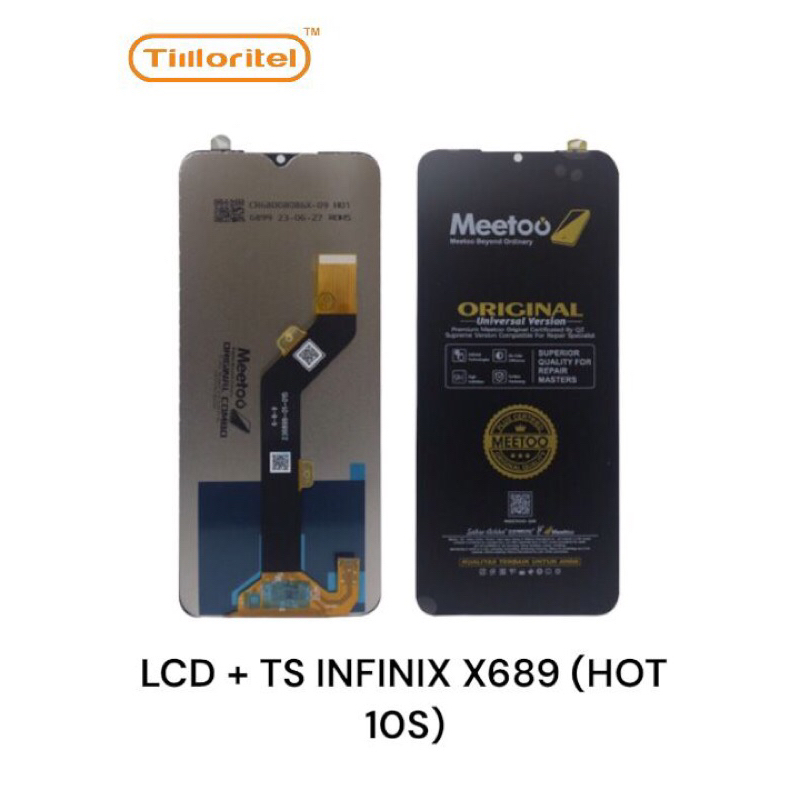 Jual LCD+TS INFINIX X689 ORI BLACK (INFINIX HOT 10S) | Shopee Indonesia