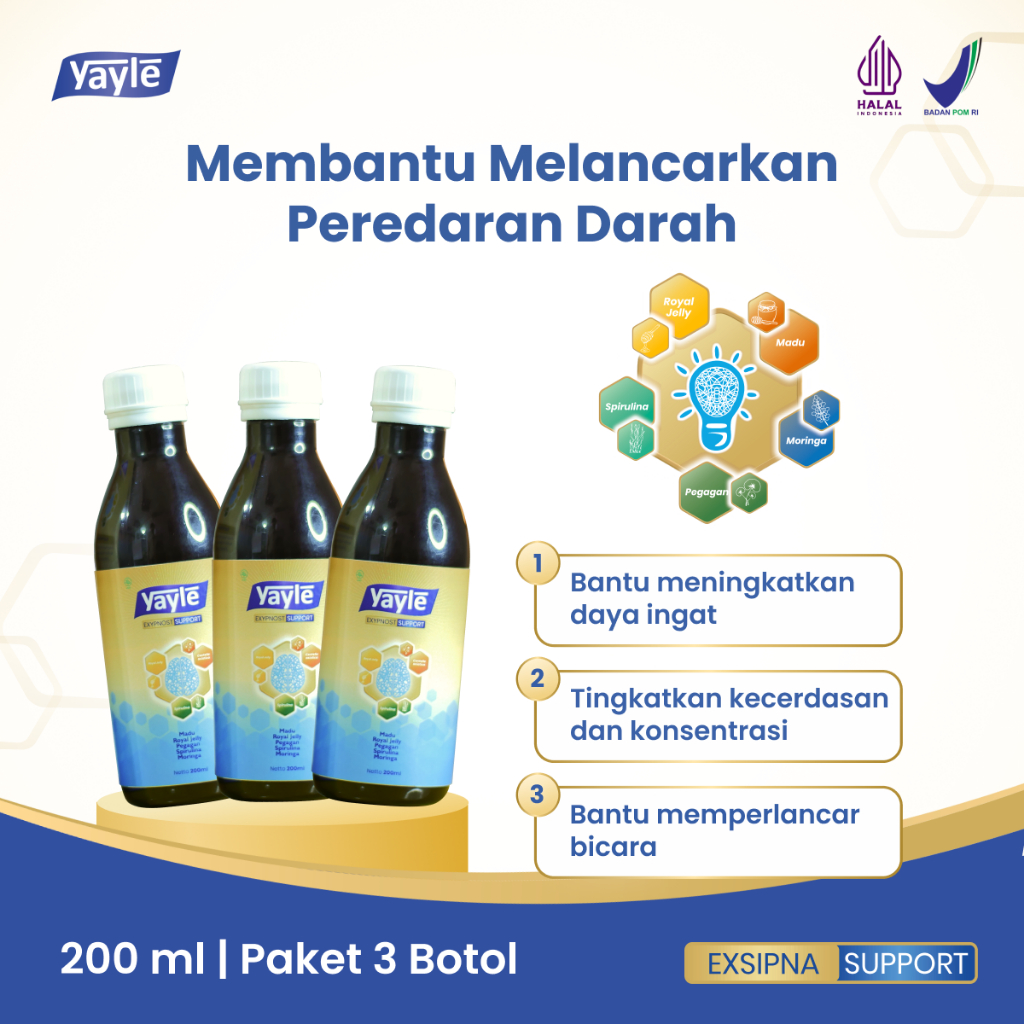 Jual Yayle Exsipna 200 ml Support - 3 Botol | Shopee Indonesia