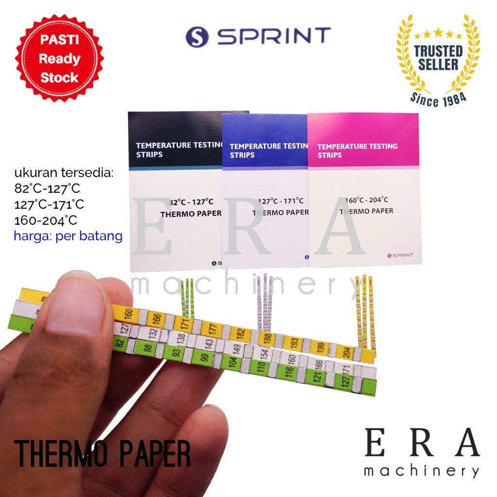 Jual Thermopaper SPRINT 160-204C Temperature Testing Strips SPRINT ukur ...