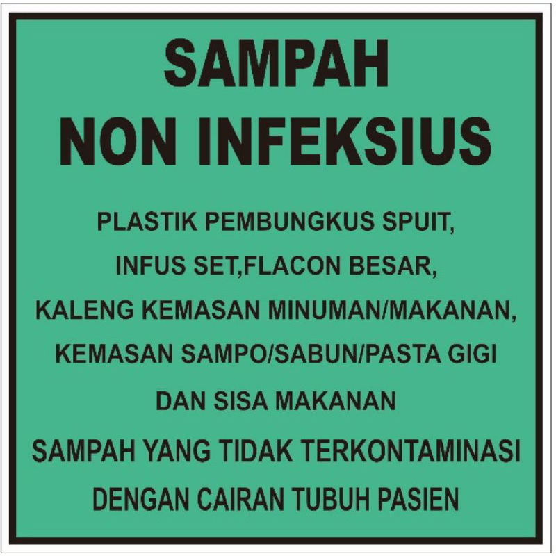 Jual STIKER SAMPAH INFEKSIUS NON INFEKSIUS | Shopee Indonesia
