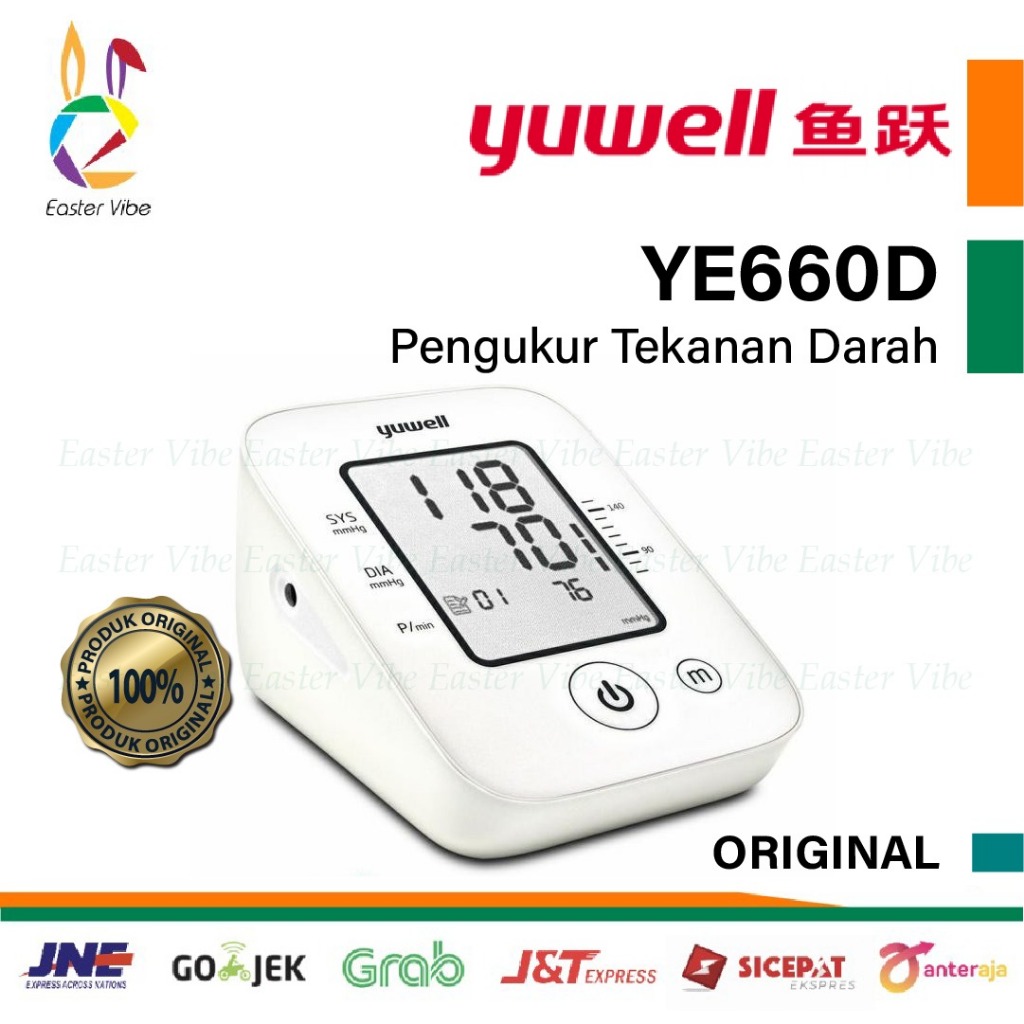 Jual Yuwell Pengukur Tekanan Darah Tensi Blood Pressure Monitor - YE660D - White | Shopee Indonesia