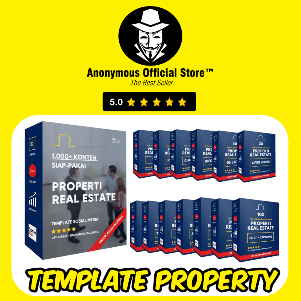 Jual 1.000+ TEMPLATE KONTEN UNTUK SOCIAL MEDIA AGENT PROPERTI REAL ...