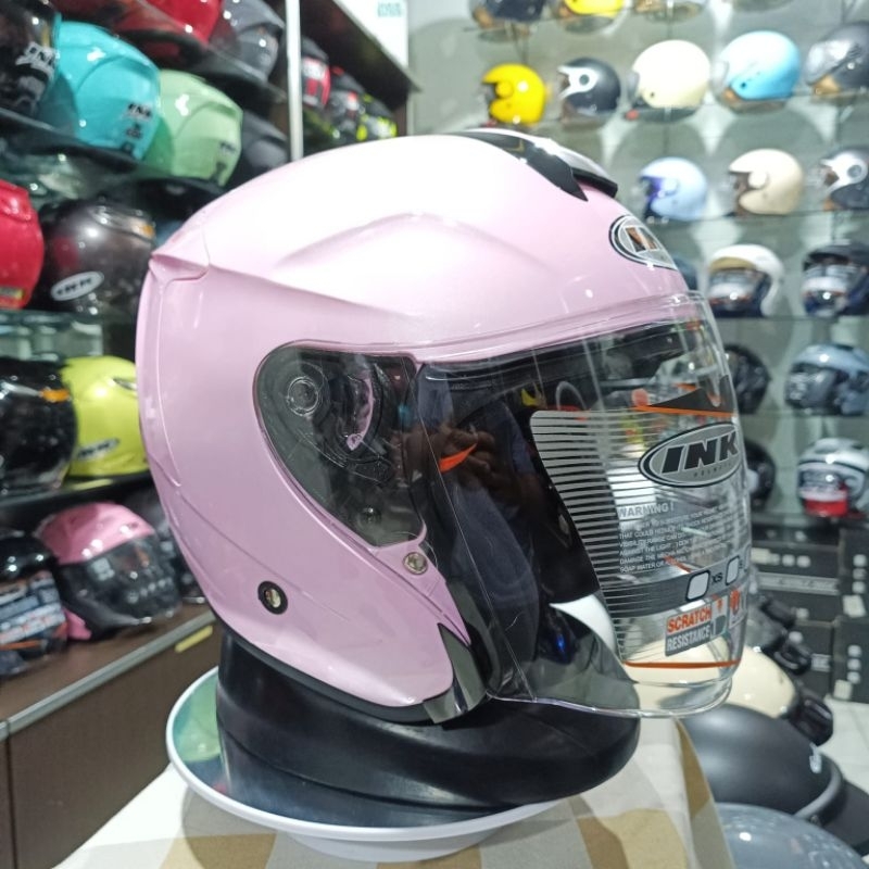 Jual HELM INK DYNAMIC SOLID SAKURA PINK ORIGINAL SNI | Shopee Indonesia
