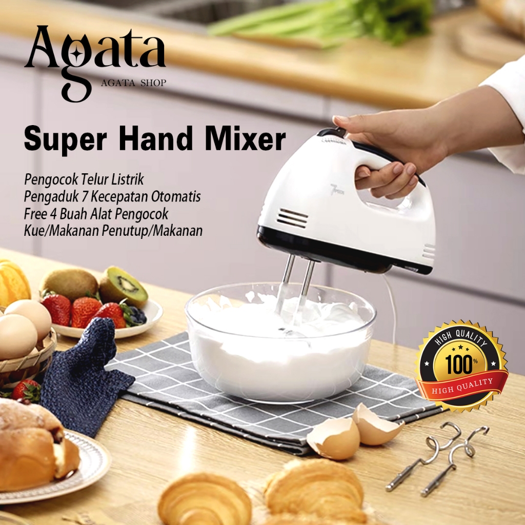 Jual Mixer Super Hand Mixer Pengaduk 7 Kecepatan Otomatis Kocokan ...
