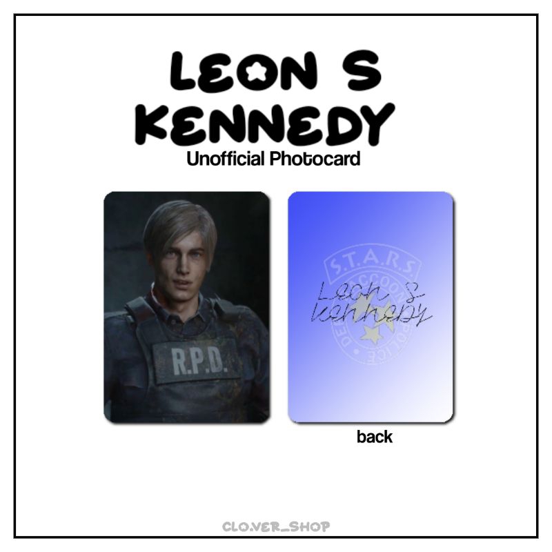 Jual Photocard Leon S Kennedy Resident Evil Fanmade | Shopee Indonesia