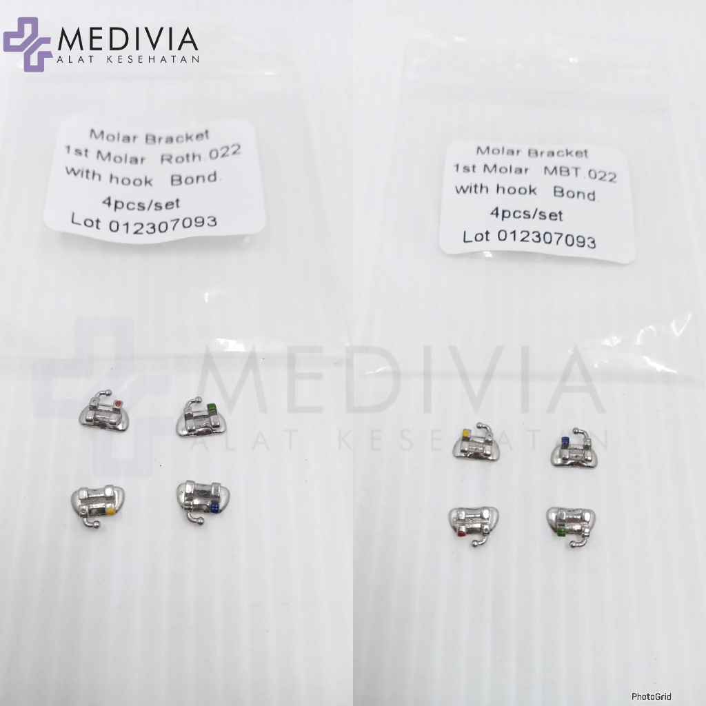 Jual ORTHODONTIC MOLAR BRACKET ROTH MBT / BRACKET MOLAR HEADWAY / BEHEL ...