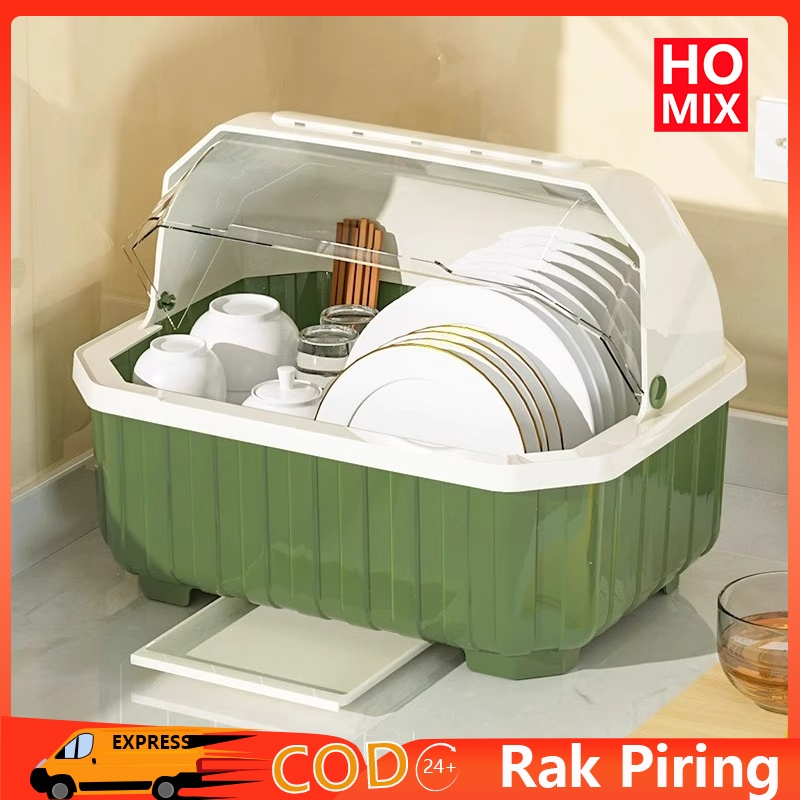 Jual HOMIX 4 Warna 3 Ukuran Rak Piring Besar Rak Piring Plastik Rak ...