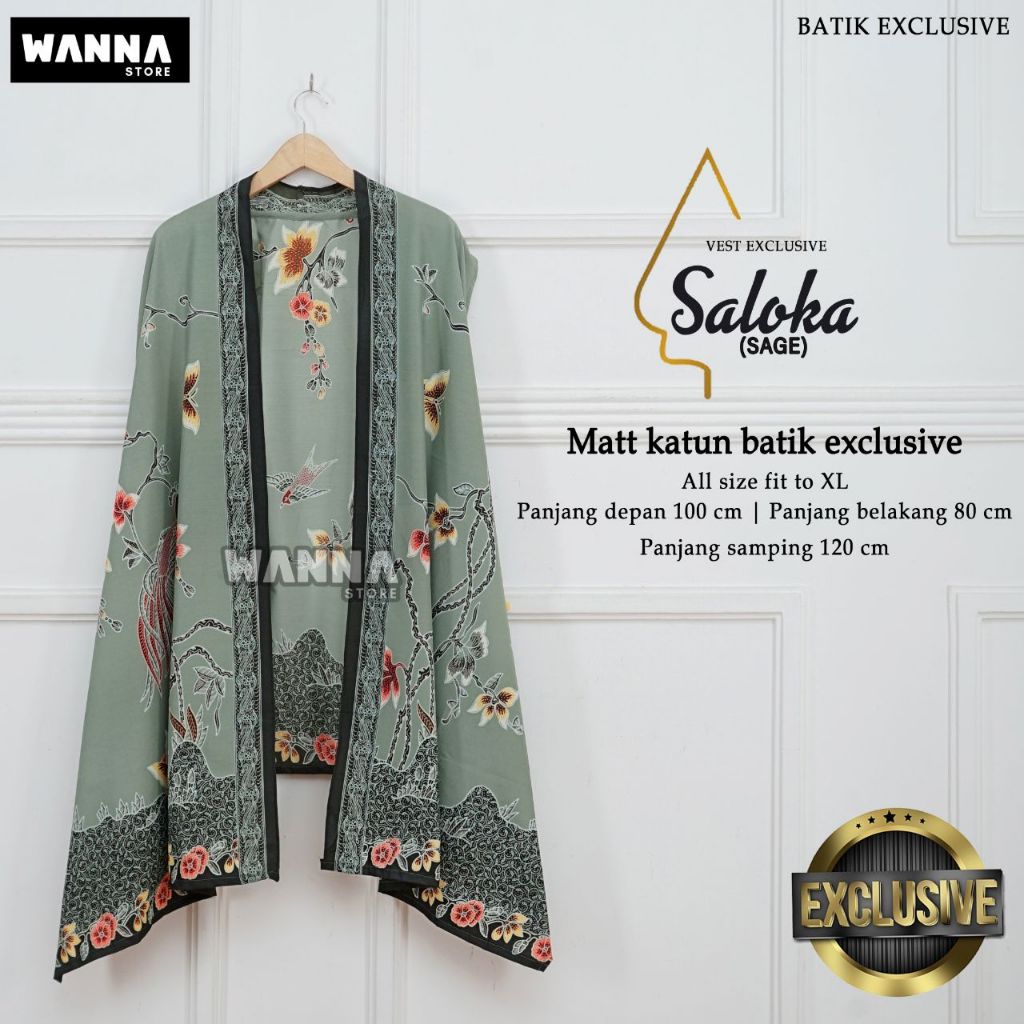 Jual VEST OUTER BATIK LONG CARDI CARDIGAN FASHION WANITA MOTIF UNGGUL ...
