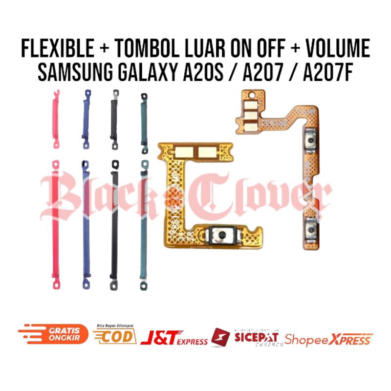 Jual FLEXIBEL FLEXIBLE ON OFF + VOLUME + TOMBOL LUAR SAMSUNG A20S | A207 | A207F - PERNIK KEYPAD ...