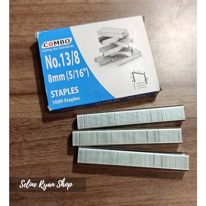 Jual 1000 PCS Isi Stapler / Staples Tembak Gun Tacker COMBO No. 13/6 ...