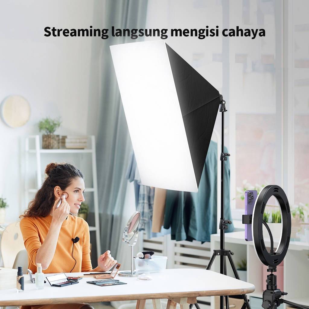 Jual Softbox Lighting Studio Paket Studio Tripod Photography Lighting Kit Paket Lampu Studio ...