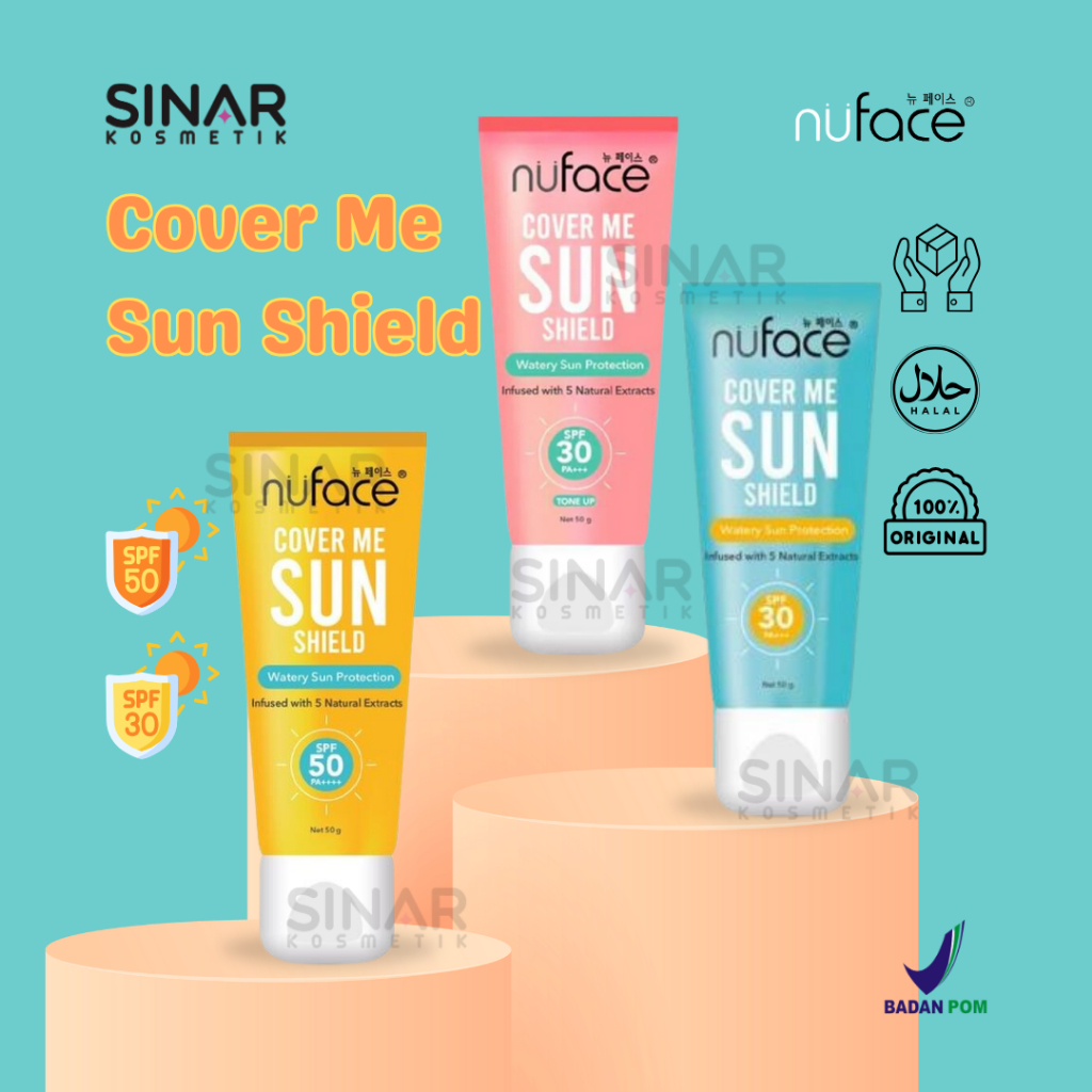 Jual NuFace Cover Me Sun Shield SPF 30 50 PA++++ 50gr Sunscreen ...