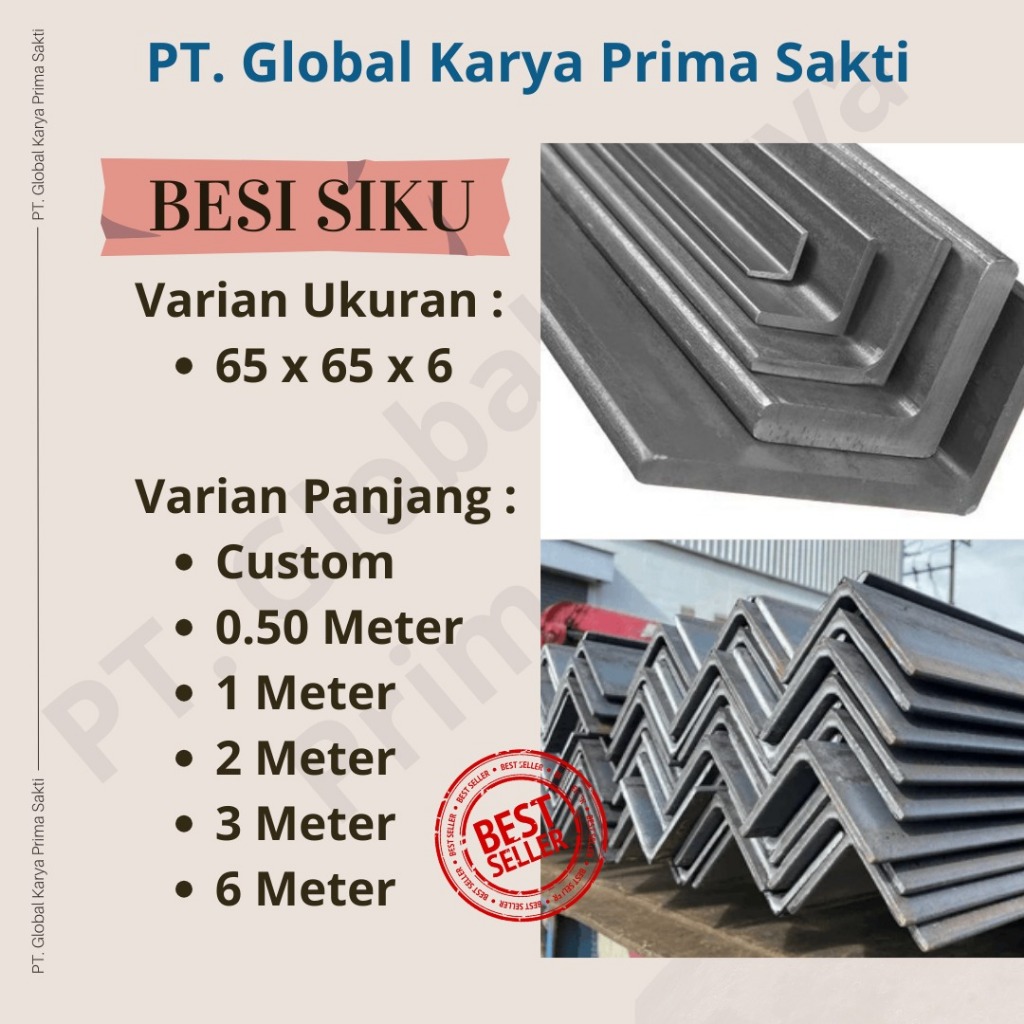 Jual Besi Siku 65 x 65 x 6 x 6 Meter | Shopee Indonesia
