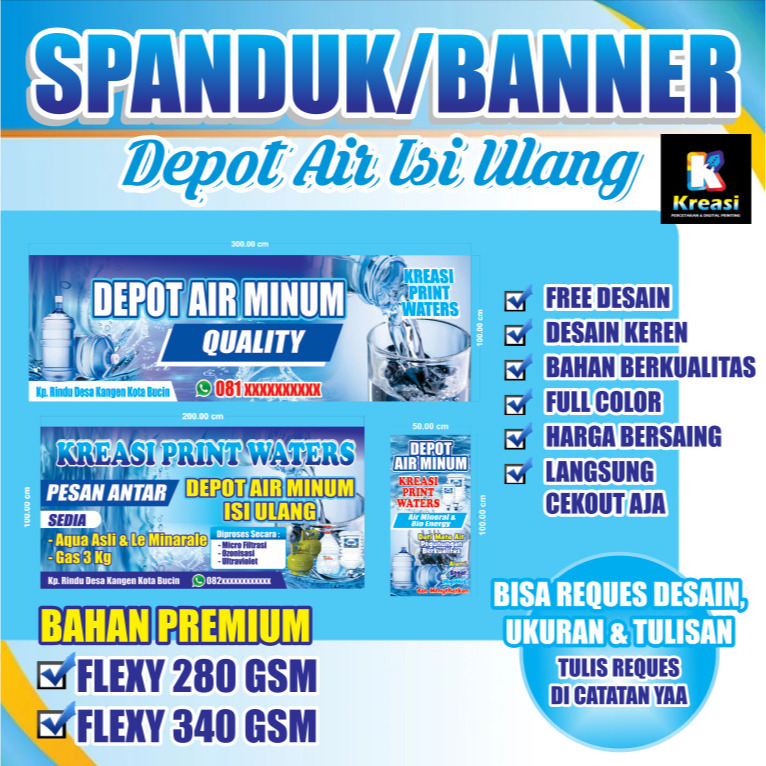 Jual SPANDUK BANNER DEPOT GALON TERMURAH | Shopee Indonesia