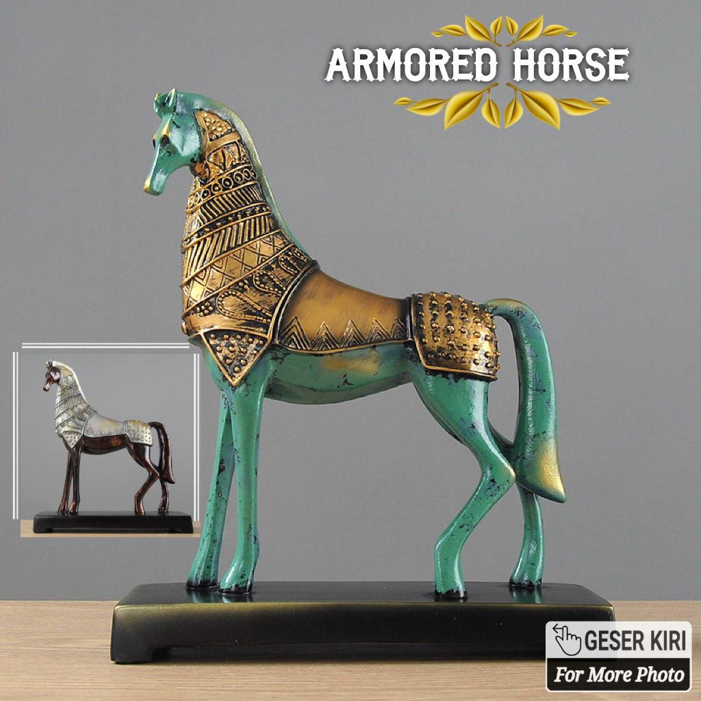 Jual Armored Horse Kuda Jubah Perang Gagah Patung Kuda Pajangan ...