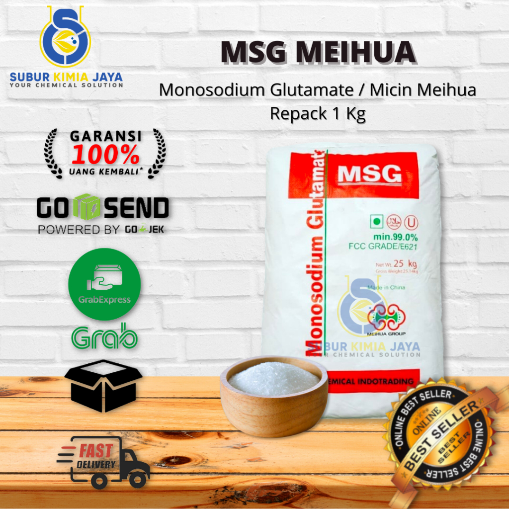 Jual MSG / Micin Kristal / Monosodium Glutamate Meihua 1000 gr | Shopee ...