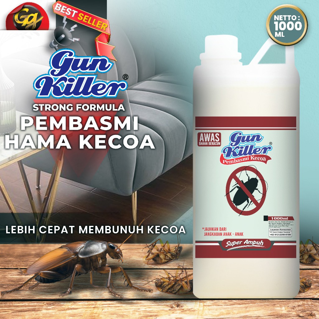 Jual GUN KILLER_KECOA_1LITER - Pemusnah Racun Kecoa, Pembasmi Kecoa ...