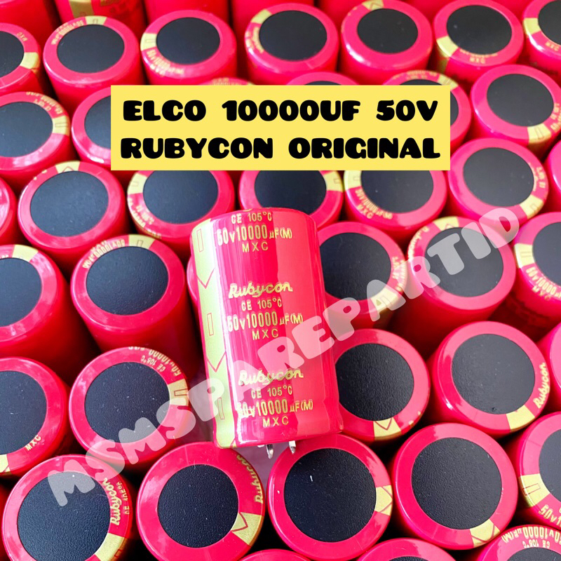 Jual ELCO 10000UF 50V RUBYCON ORIGINAL | Shopee Indonesia
