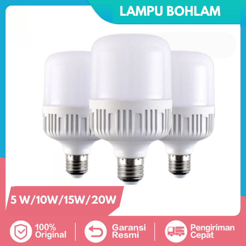 Jual LAMPU LED MURAH 5 W / 10 W / 15 W / 20 W / LAMPU BOHLAM | Shopee ...