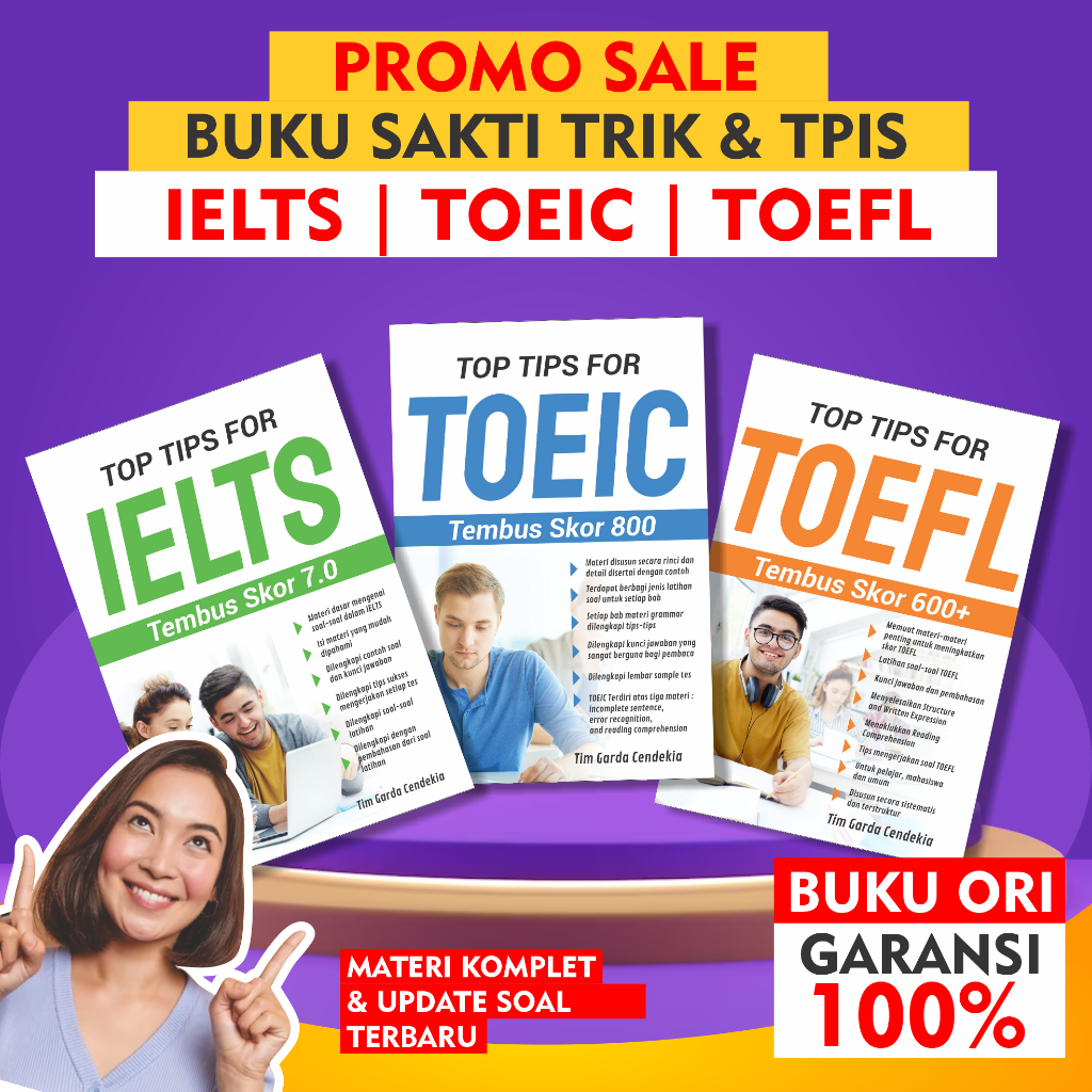 Jual BUKU IELTS TOEFL TOEIC | Shopee Indonesia