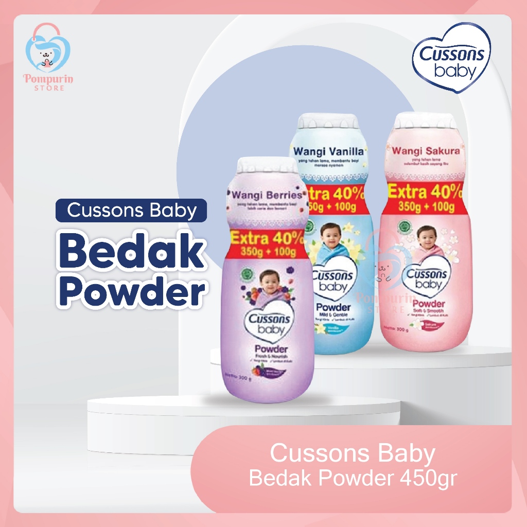 Jual Cussons Baby Bedak Powder 450gr (350+100) | Shopee Indonesia