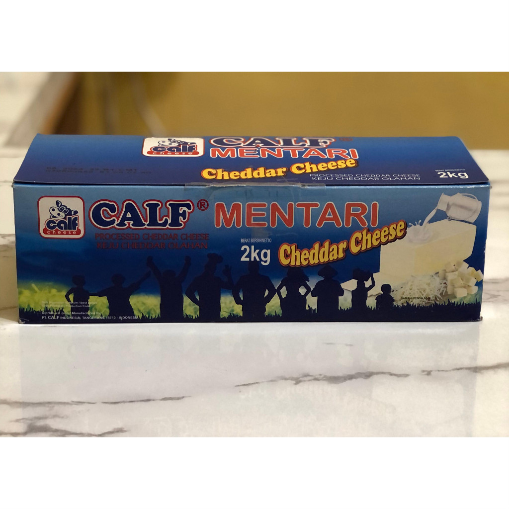 Jual Keju Cheddar Calf Mentari 2 Kg | Shopee Indonesia