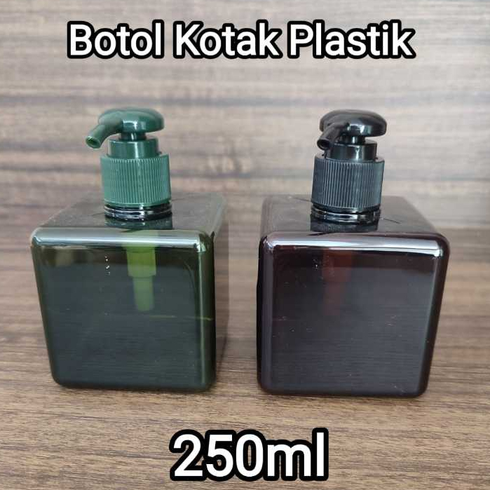 Jual Botol Plastik Botol Kotak Botol Isi Ulang 250ml Botol Tutup pump ...