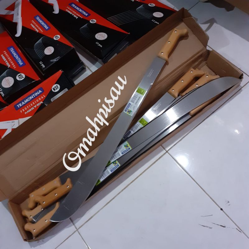Jual machete tramontina 22 inch gagang kayu latin 26627/022 original ...