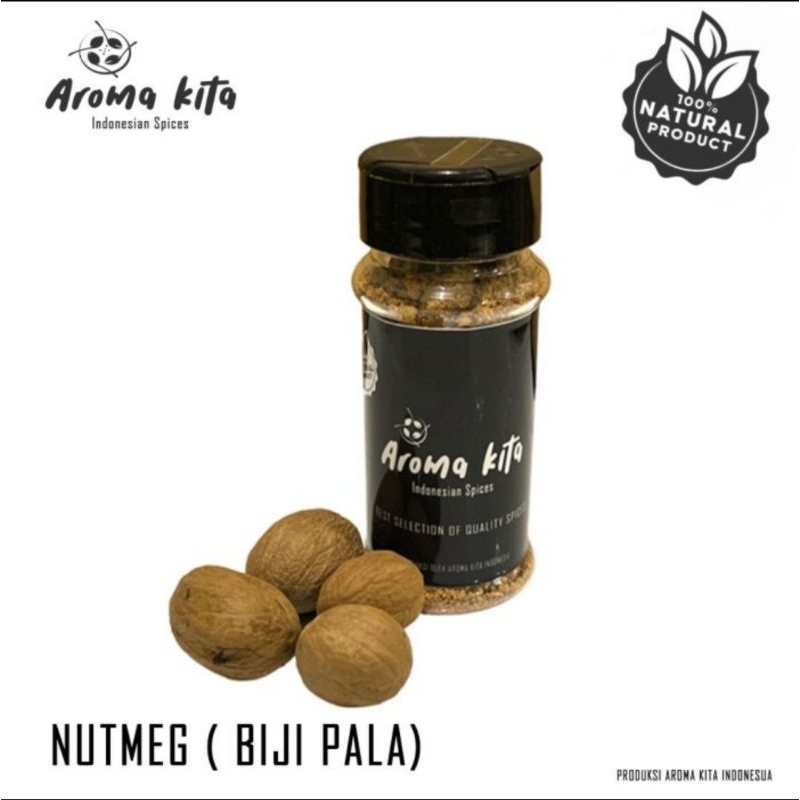 Jual Biji Pala Bubuk 45gr Aroma Kita - Nutmeg Powder Ground Rempah ...