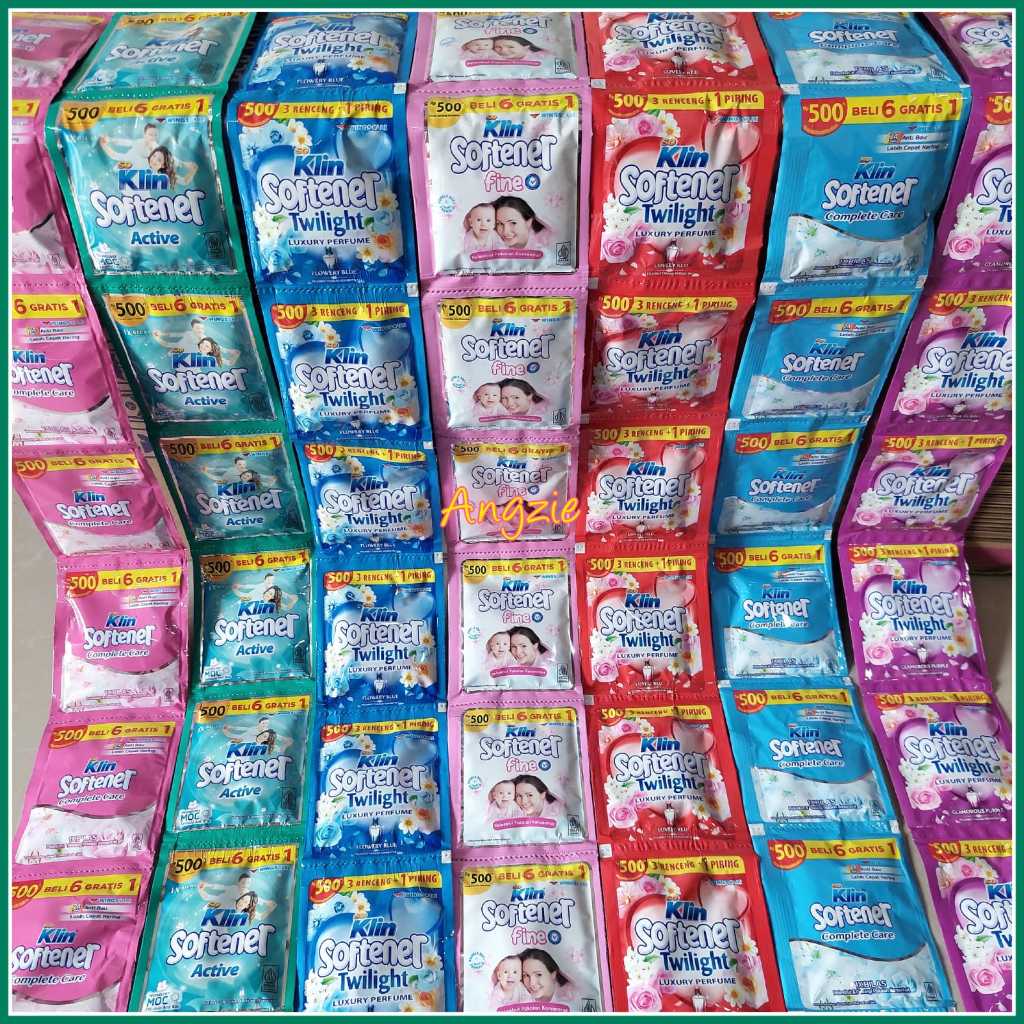 Jual SOKLIN SOFTENER PEWANGI 500 14ml 1 RENCENG ISI 12 Sachet | Shopee ...