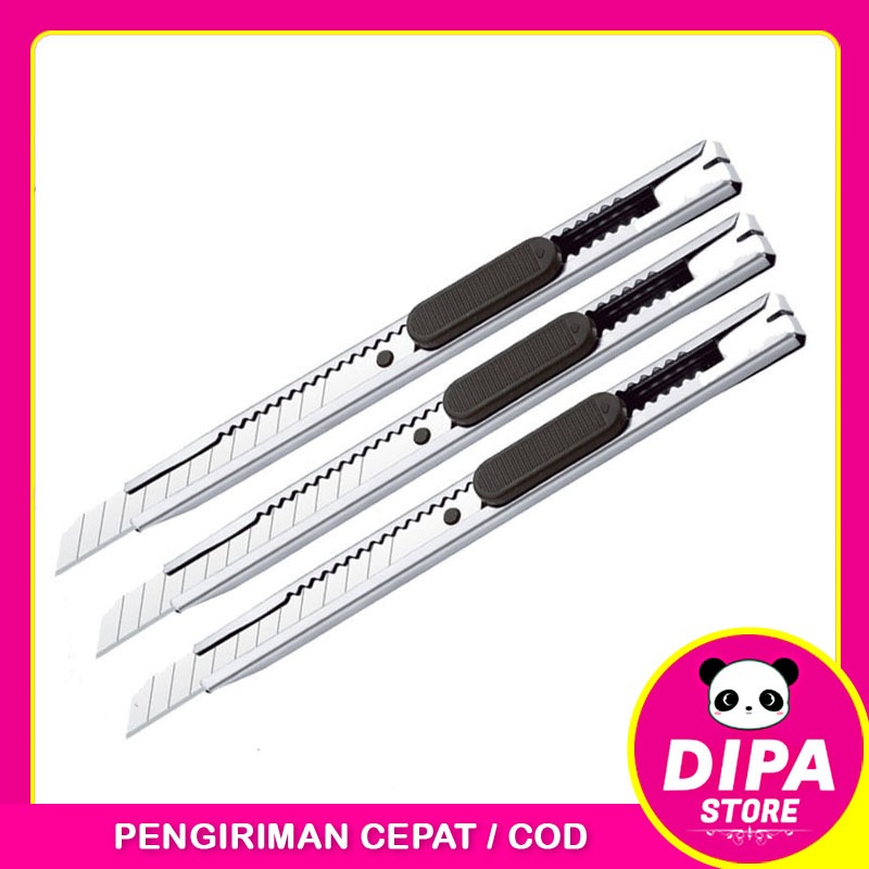Jual Cutter Mini Stainless / Pisau Cutter Besi / Pemotong Kertas ...