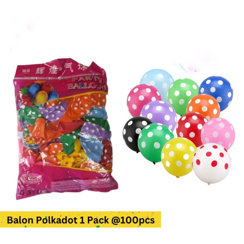 Jual BALON GAMBAR - PULKADOT - ULIR - ROKET PAK ISI 100PC - BALON JARI ...