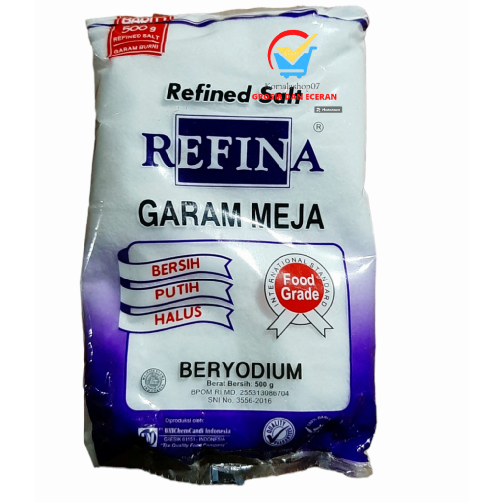 Jual GARAM MEJA REFINA GARAM BERYODIUM 250G DAN 500G MURAH | Shopee ...
