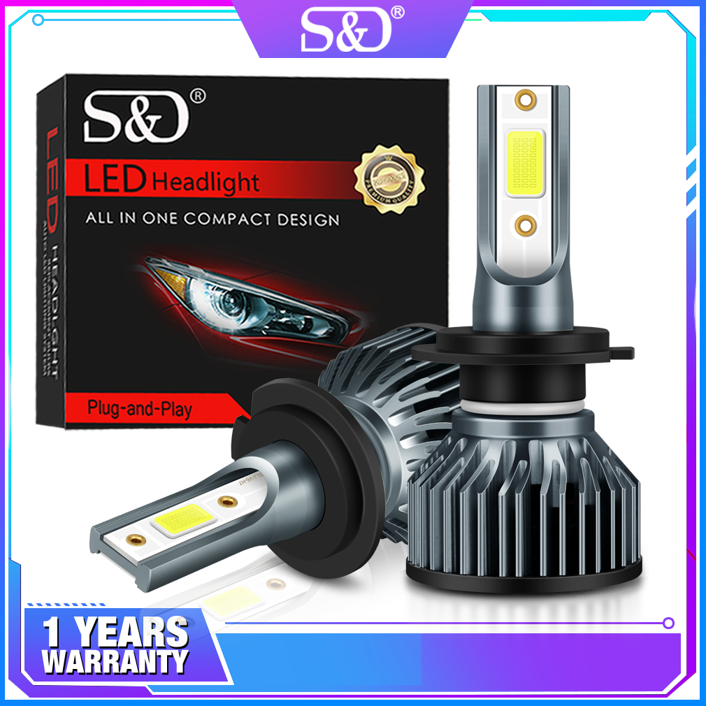 Jual S&D 2PCS Car LED Headlight 50W 15000LM 6500K H1/H4/H7/H11/9005/9006 Foglight Auto Headlight ...